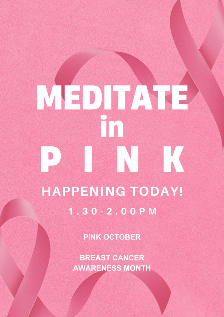 Great Western Studios - Meditate in Pink for Breast Cancer Awareness month